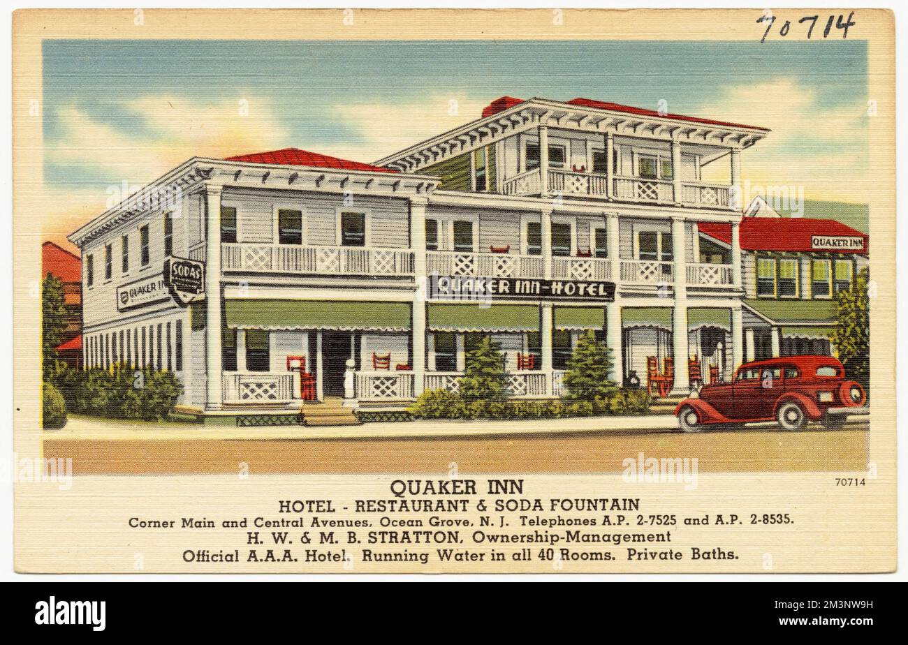 Quaker Inn, hotel -- restaurant & soda fountain, corner Main and ...