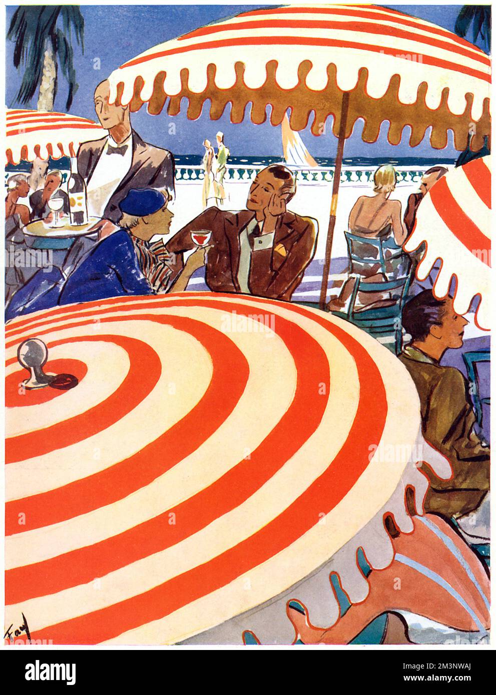 Riviera Interlude by Clark Fay Stock Photo - Alamy