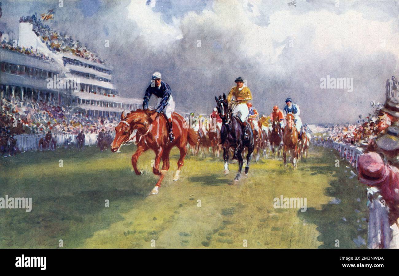 The crucial final moment of the Epsom Derby as the jockeys urge their ...