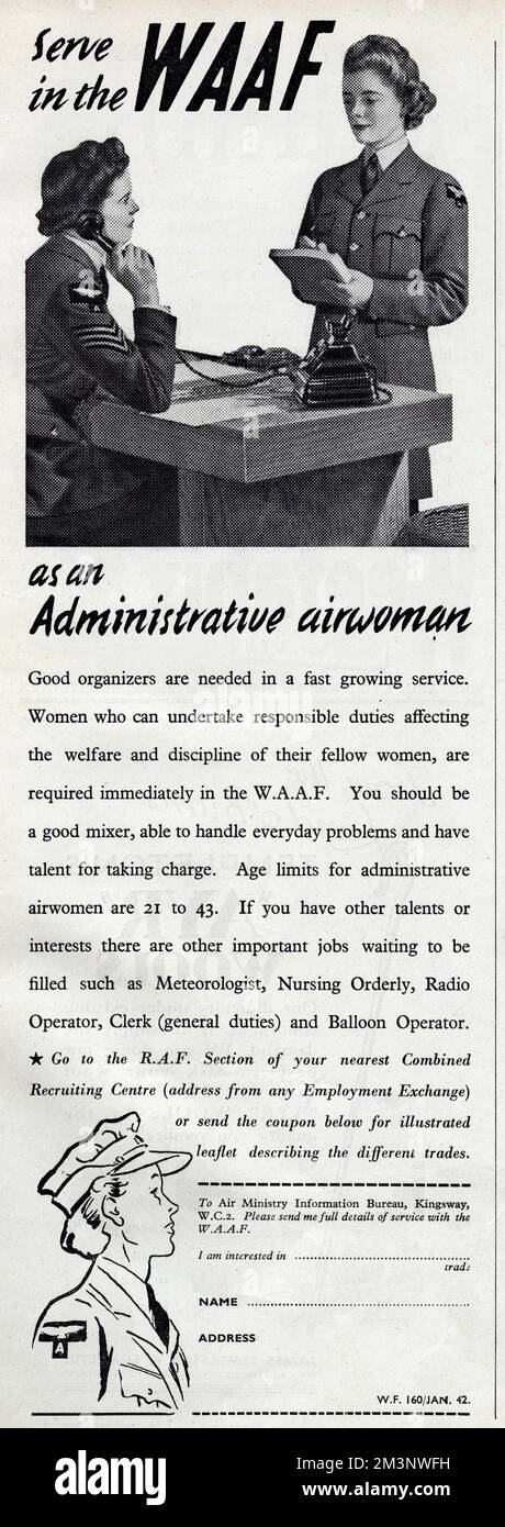 Womens auxiliary air force hi-res stock photography and images - Alamy