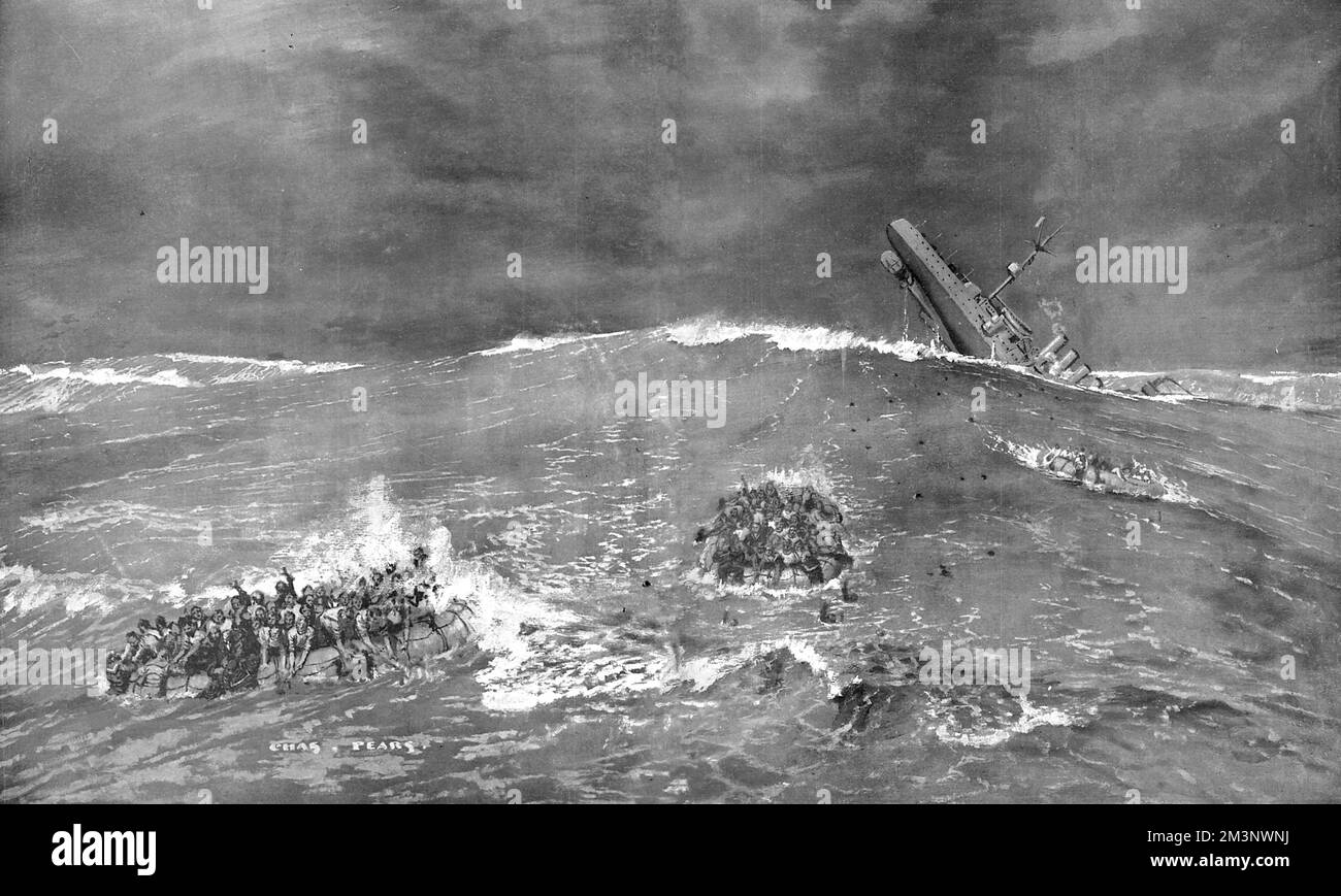 Sinking of H.M.S. Hampshire Stock Photo - Alamy