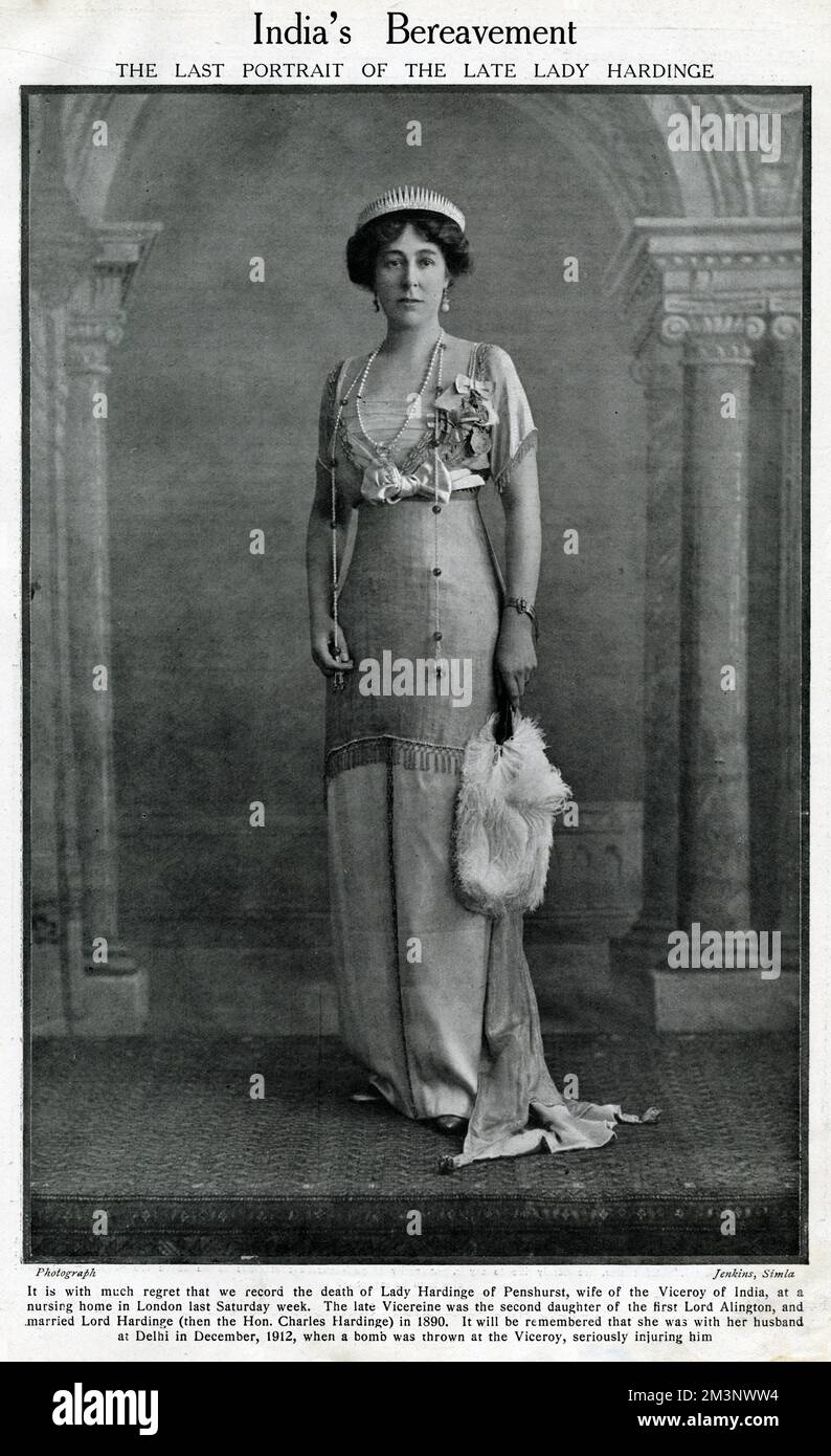Lady Hardinge, Winifred Selina Sturt Hardinge Stock Photo - Alamy