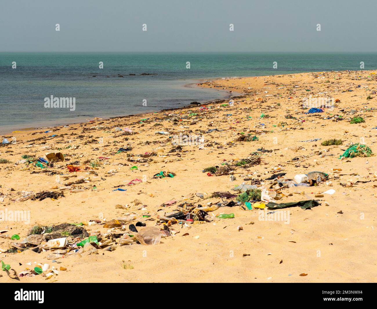 WARANG, MBOUR, SENEGAL - Circa JANUARY 20222. Beach sand of atlantic ...