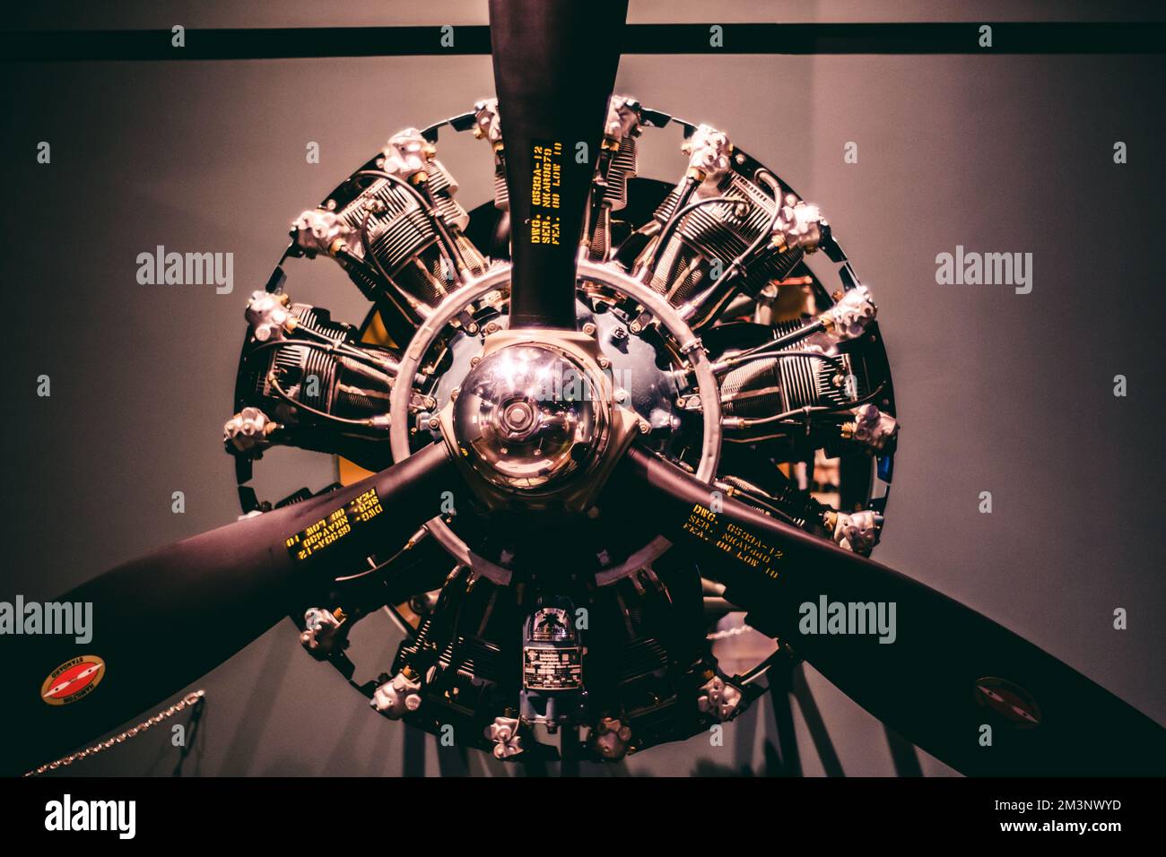 mechanical antique old aerial engine antique Stock Photo - Alamy
