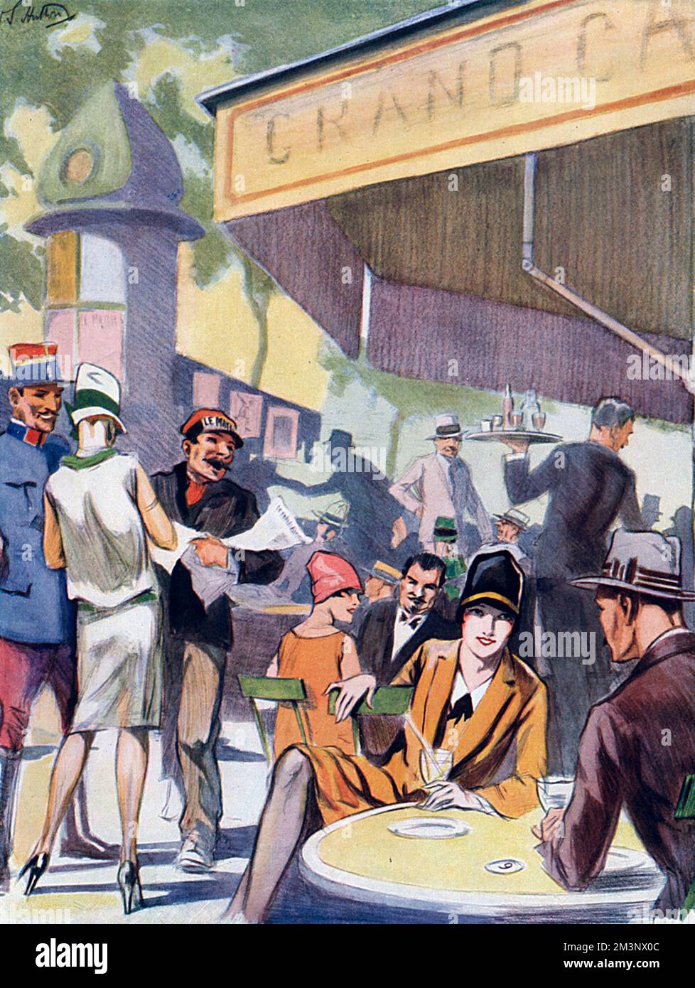 Paris cafe scene in the 1920s hi-res stock photography and images - Alamy