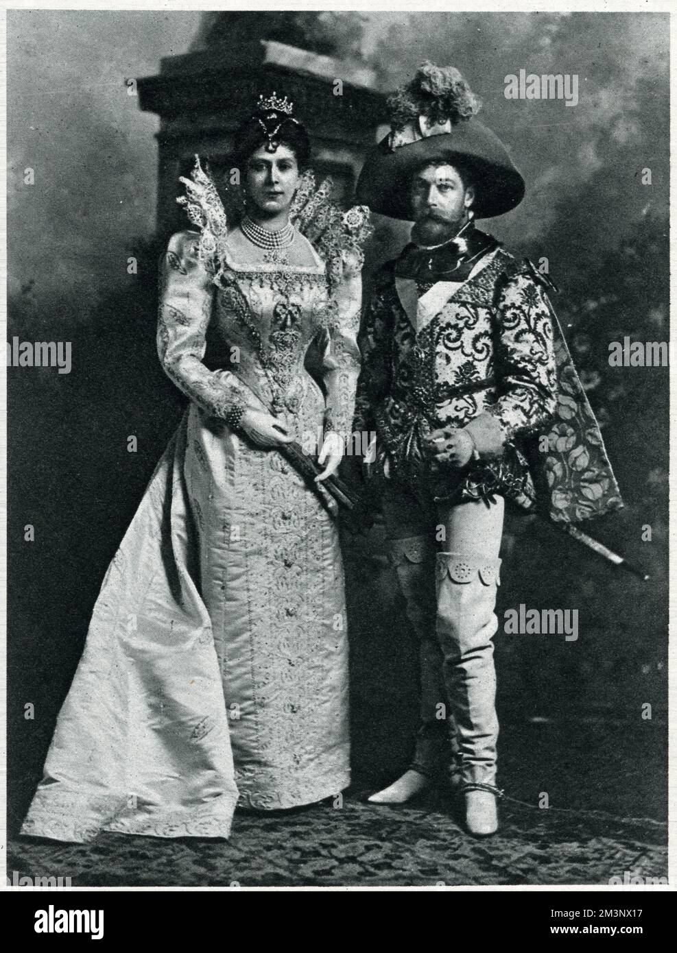 King George V and Queen Mary at Devonshire House Ball Stock Photo - Alamy