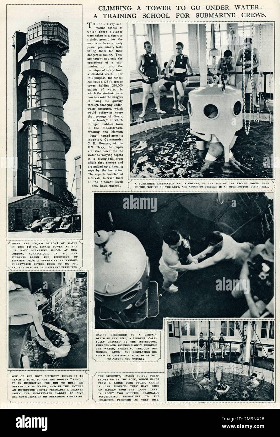 The U.S Navy submarine school at New London, which these photographs ...