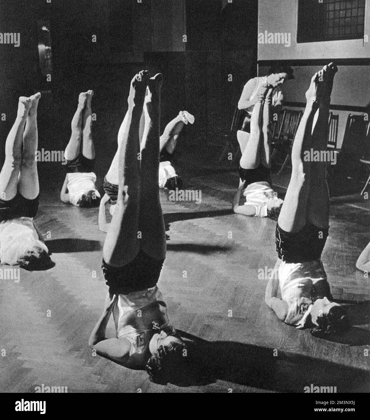 The Women's League of Health & Beauty exercise classes, 1938 Stock ...
