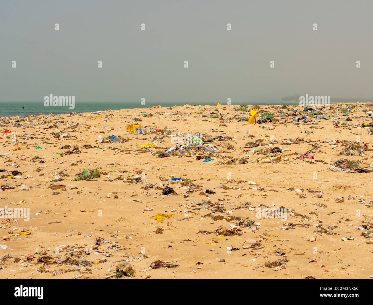 WARANG, MBOUR, SENEGAL - Circa JANUARY 20222. Beach sand of atlantic ...