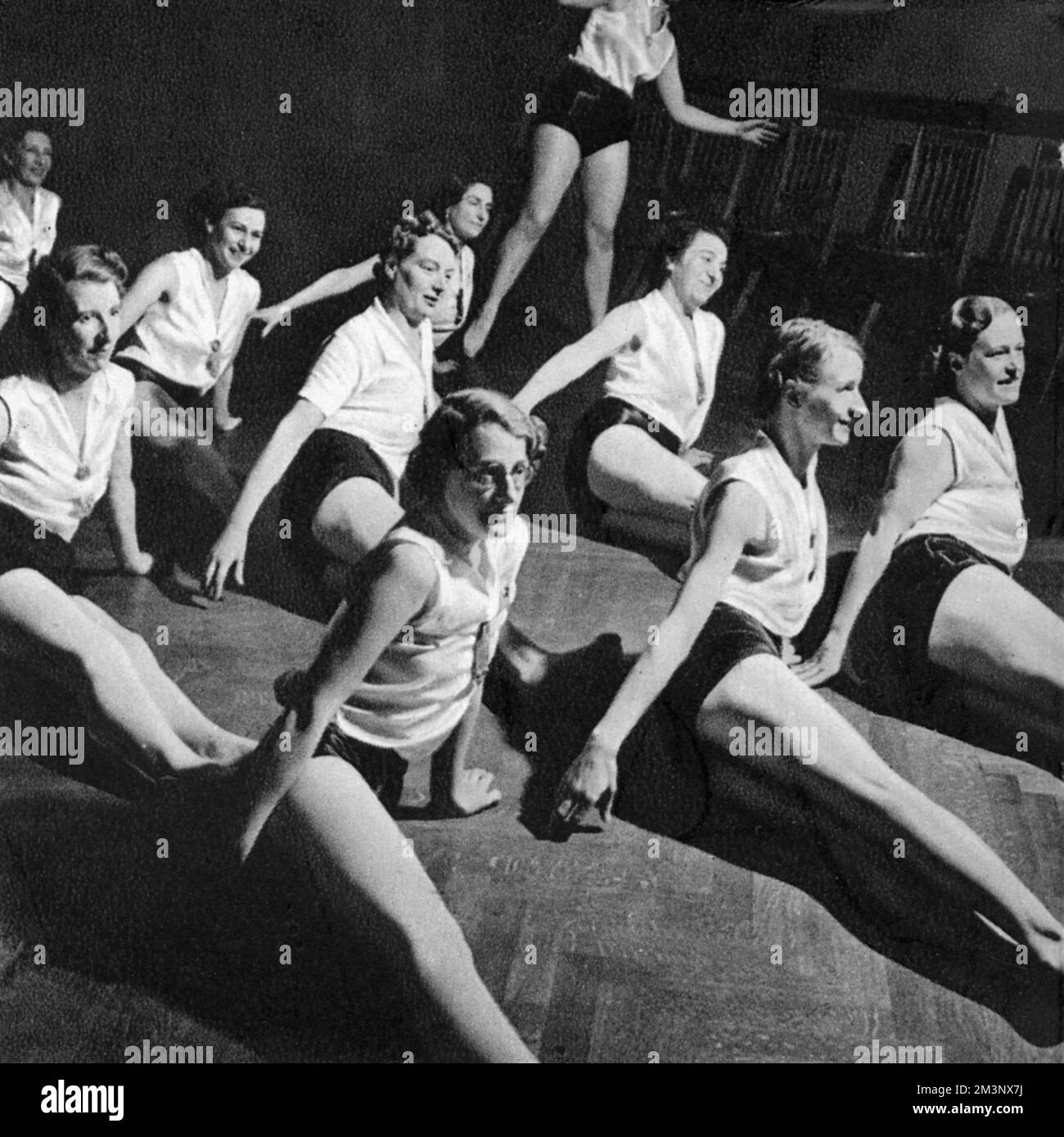 The Women's League of Health & Beauty exercise classes, 1938 Stock ...