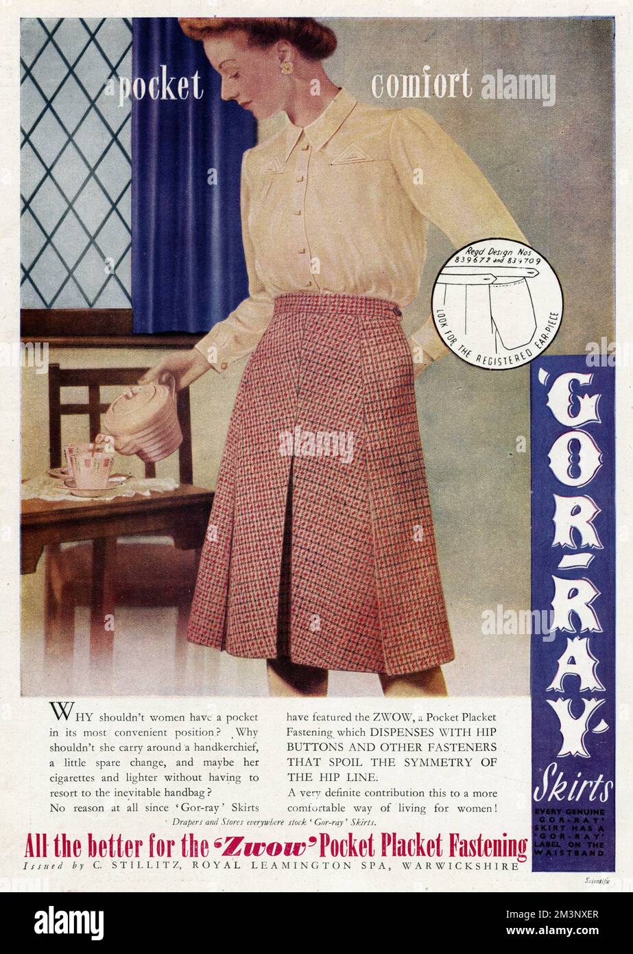 Advert for Gor-ray Koneray pocket skirts 1943 Stock Photo - Alamy