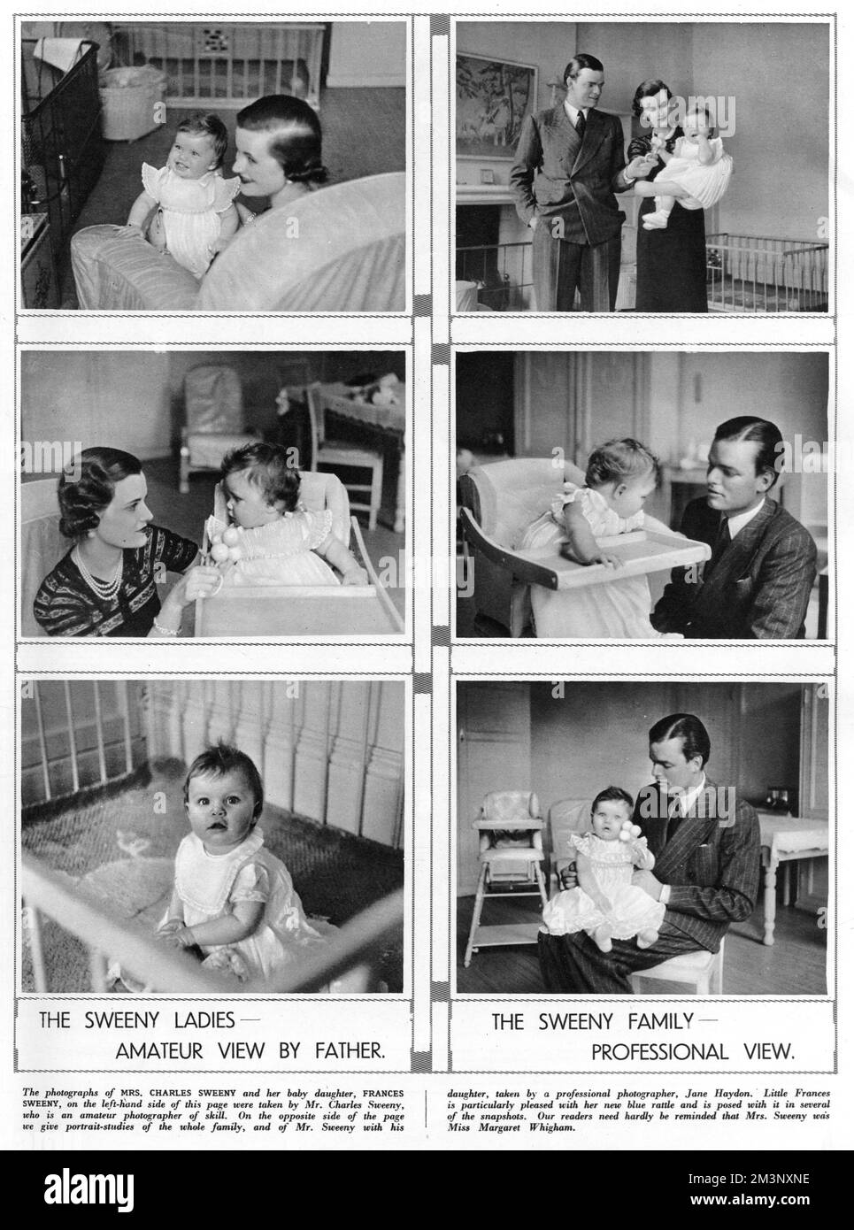 The Sweeny Family at home, 1938 Stock Photo - Alamy