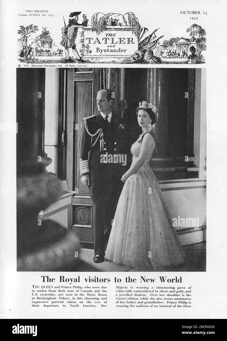 Queen Elizabeth and Prince Philip at Buckingham Palace Stock Photo - Alamy