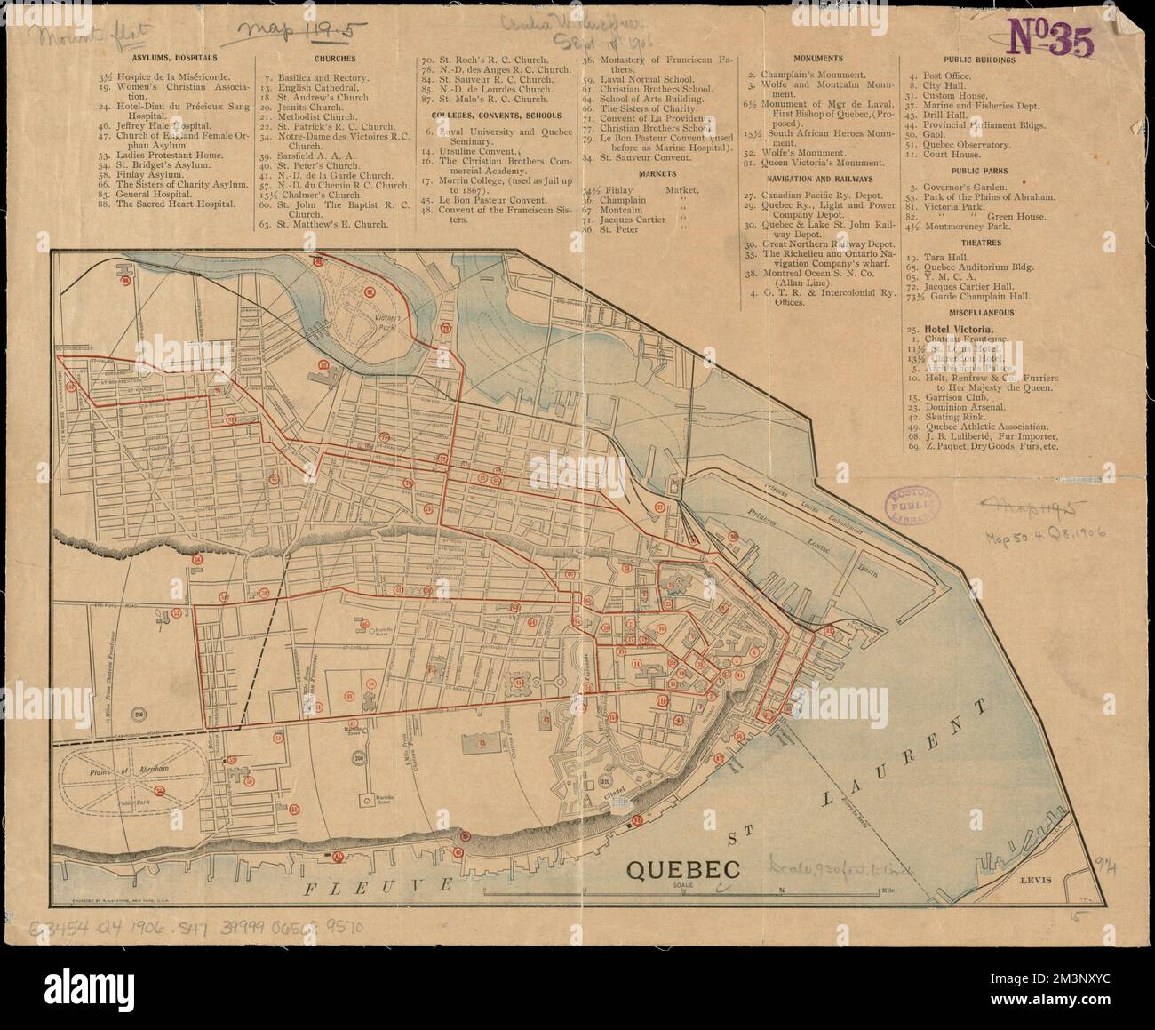 Quebec , Québec Québec, Maps Norman B. Leventhal Map Center Collection ...