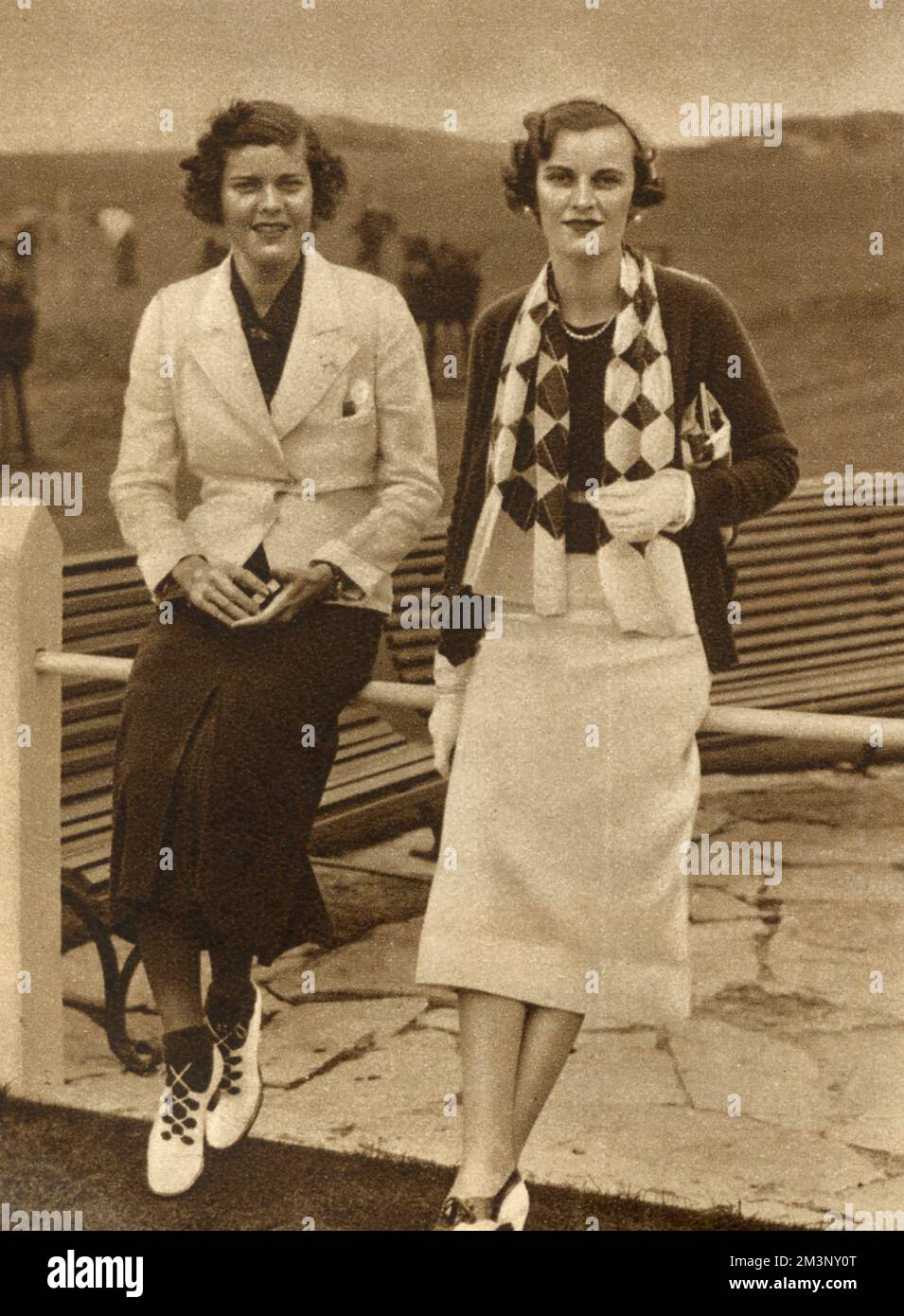 Mrs Wrenn Dupont & Mrs Charles Sweeny at Le Touquet Stock Photo - Alamy