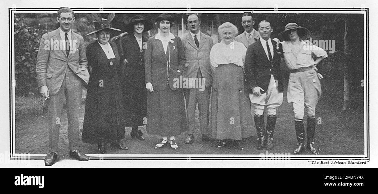 Wedding group in Nairobi featuring Lady Idina Gordon Stock Photo - Alamy
