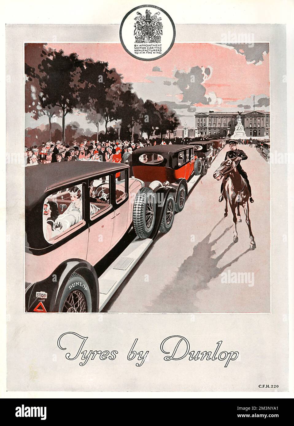 Dunlop advert featuring cars queueing up the Mall for the Co Stock ...