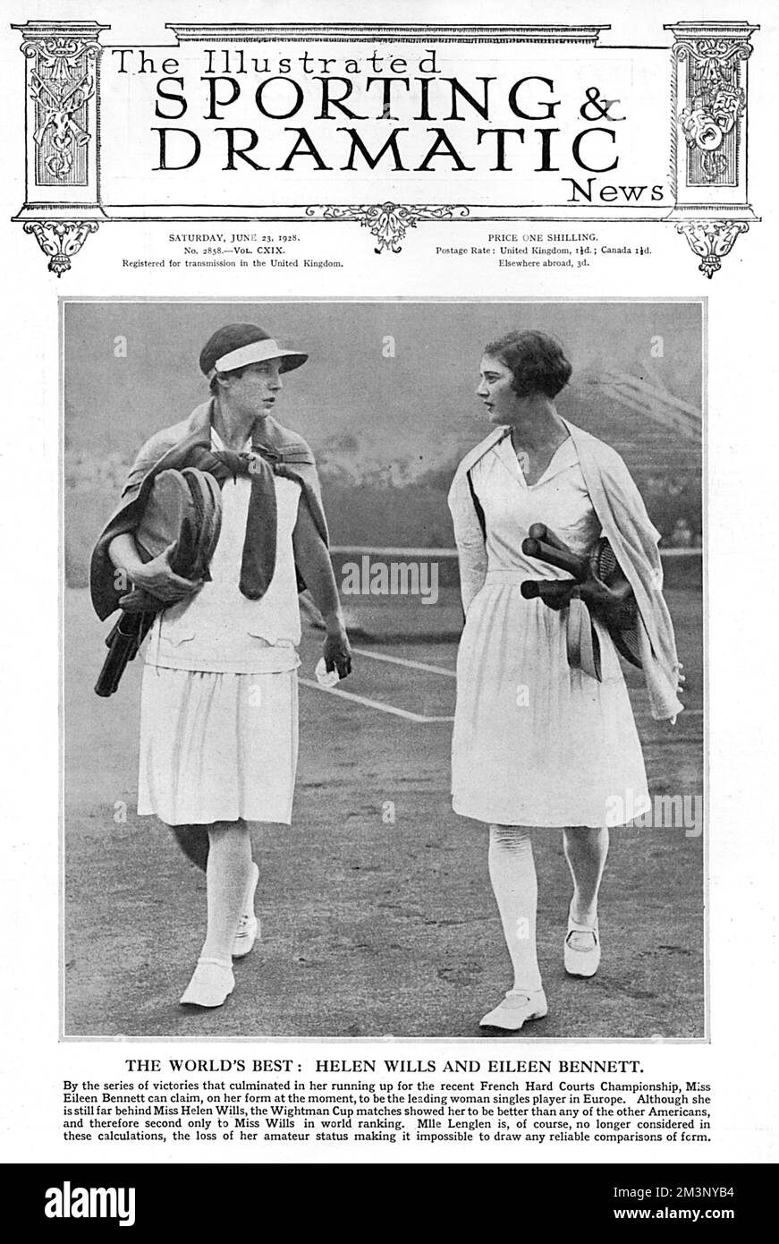 Helen Wills and Eileen Bennett Stock Photo - Alamy