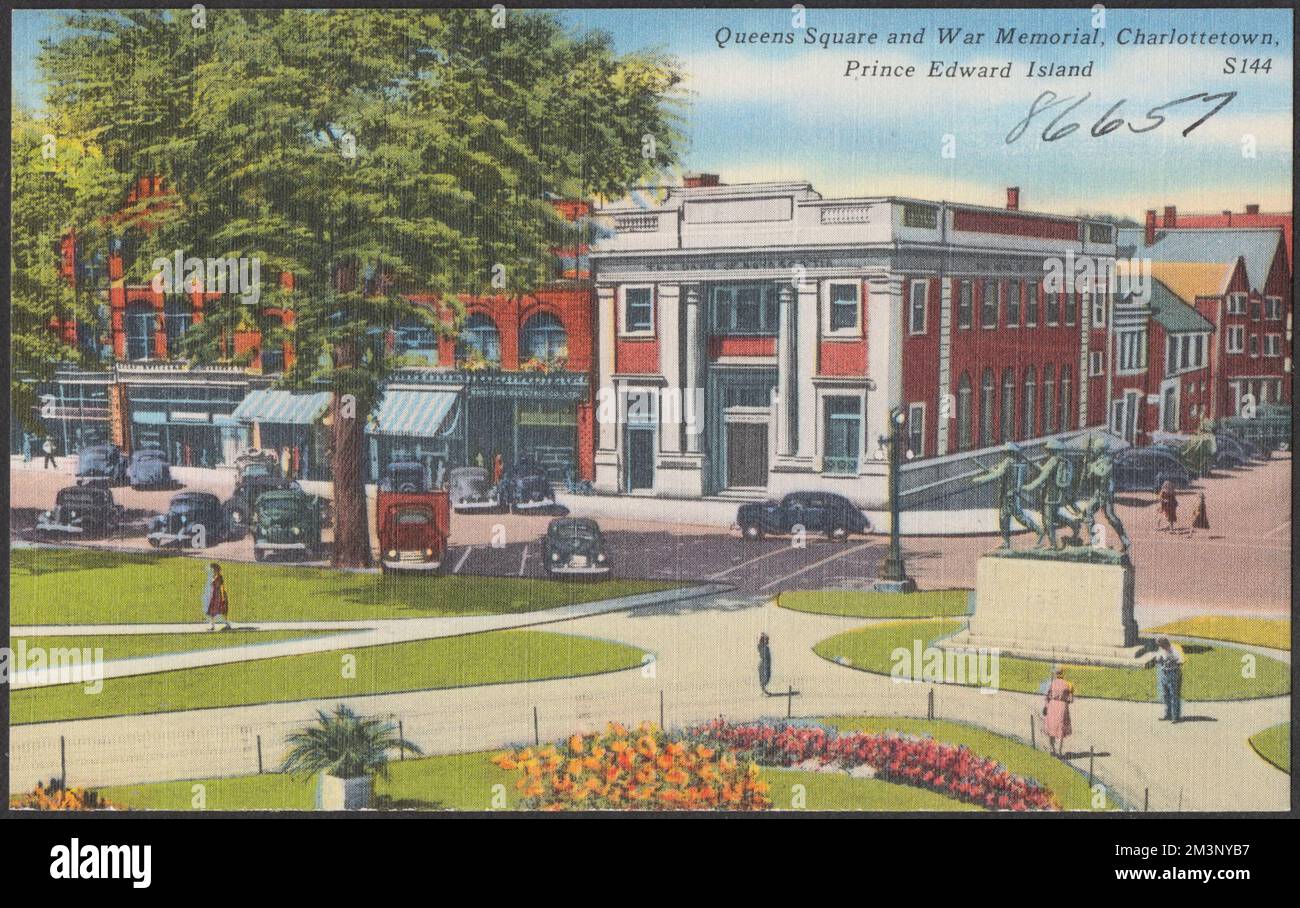 Queens Square and war memorial, Charlottetown, Prince Edward Island ...