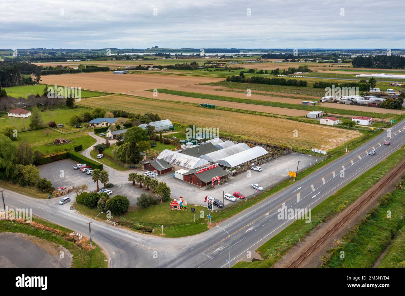Bennick's Egg and garden depot on SH1 near Levin in New Zealand. Retail ...