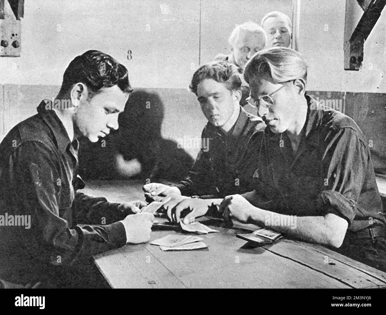 German prisoners in Britain, the canteen, 1946 Stock Photo - Alamy