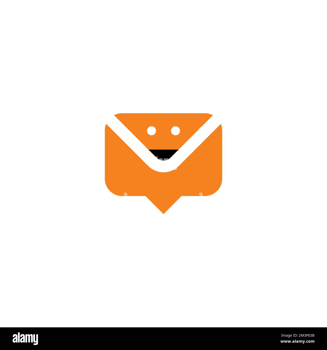 Fox Chat Logo Symbol. Mail Fox Design Stock Vector Image & Art - Alamy