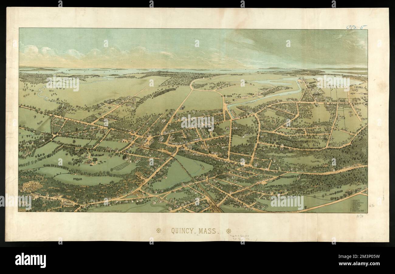 Quincy, Mass , Quincy Mass., Aerial views Norman B. Leventhal Map ...