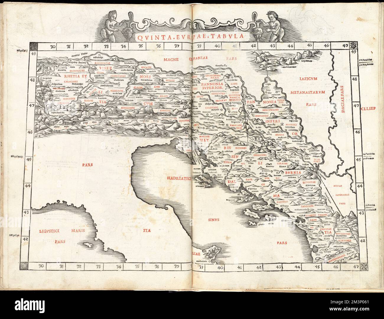 Quinta Europae tabula , Balkan Peninsula, Maps, Early works to 1800 ...