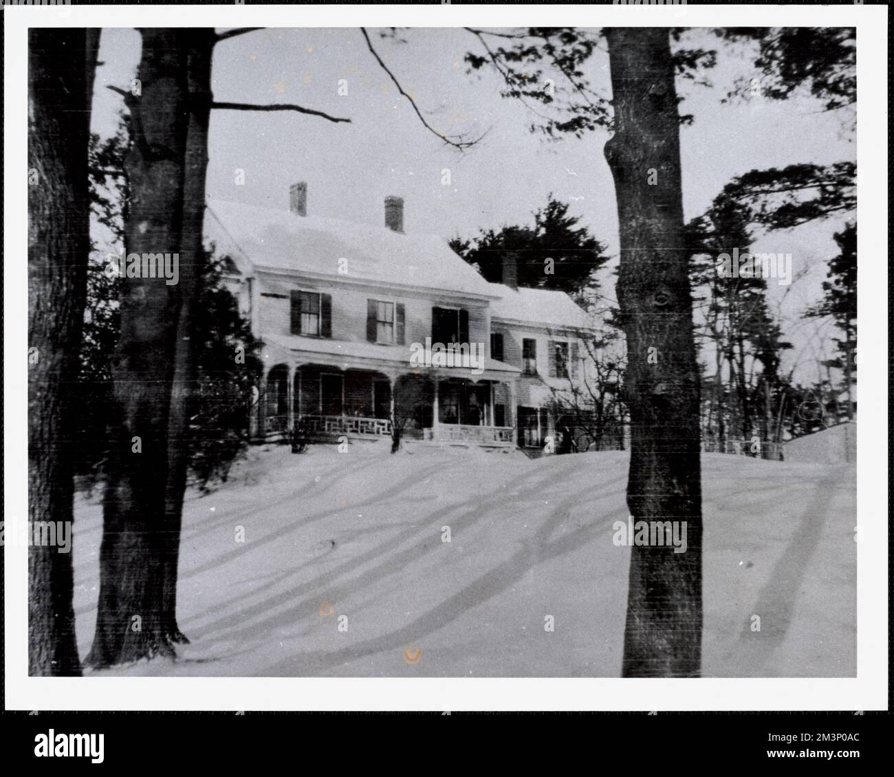 R. T. Lombard, Esq. house, built 1887 , Houses, Trees, Snow. Wayland ...
