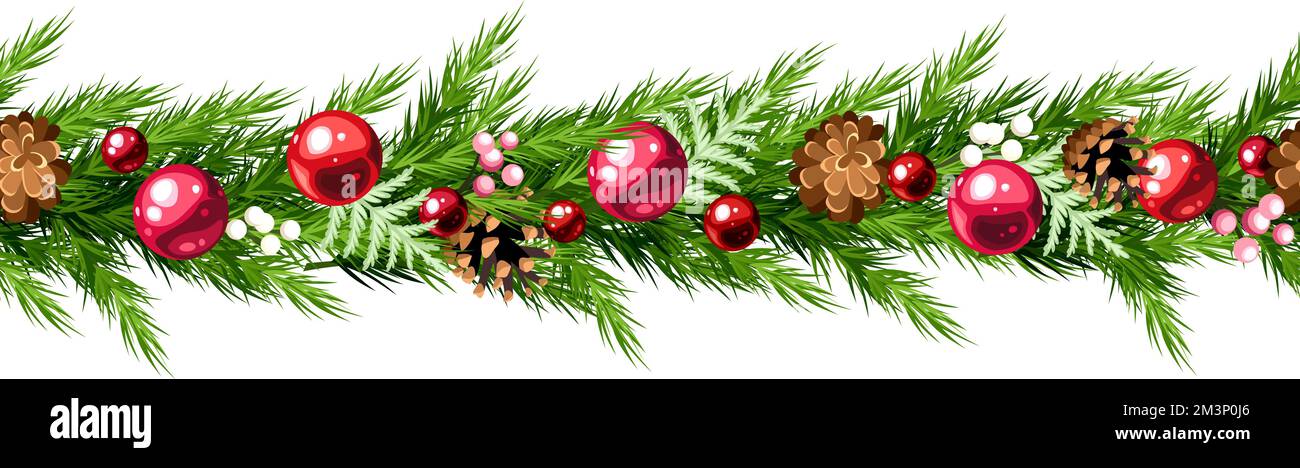 Horizontal Christmas Border Horizontal Christmas Border Hi Res Stock