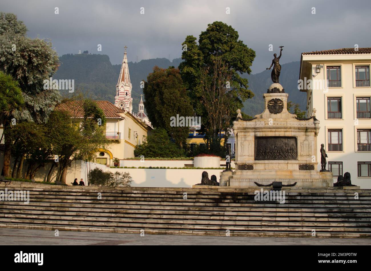 A monument to the Battle of Ayacucho, a military encounter during the ...