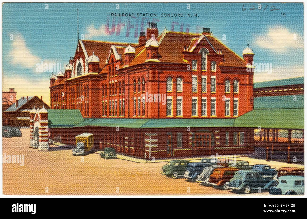 Railroad station, Concord, N.H. , Railroad stations, Tichnor Brothers ...