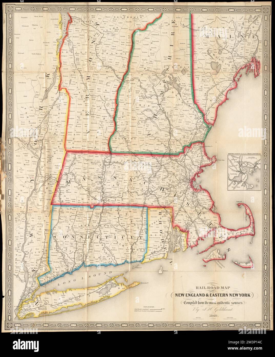 Railroad map of New England & eastern New York complied from the most ...