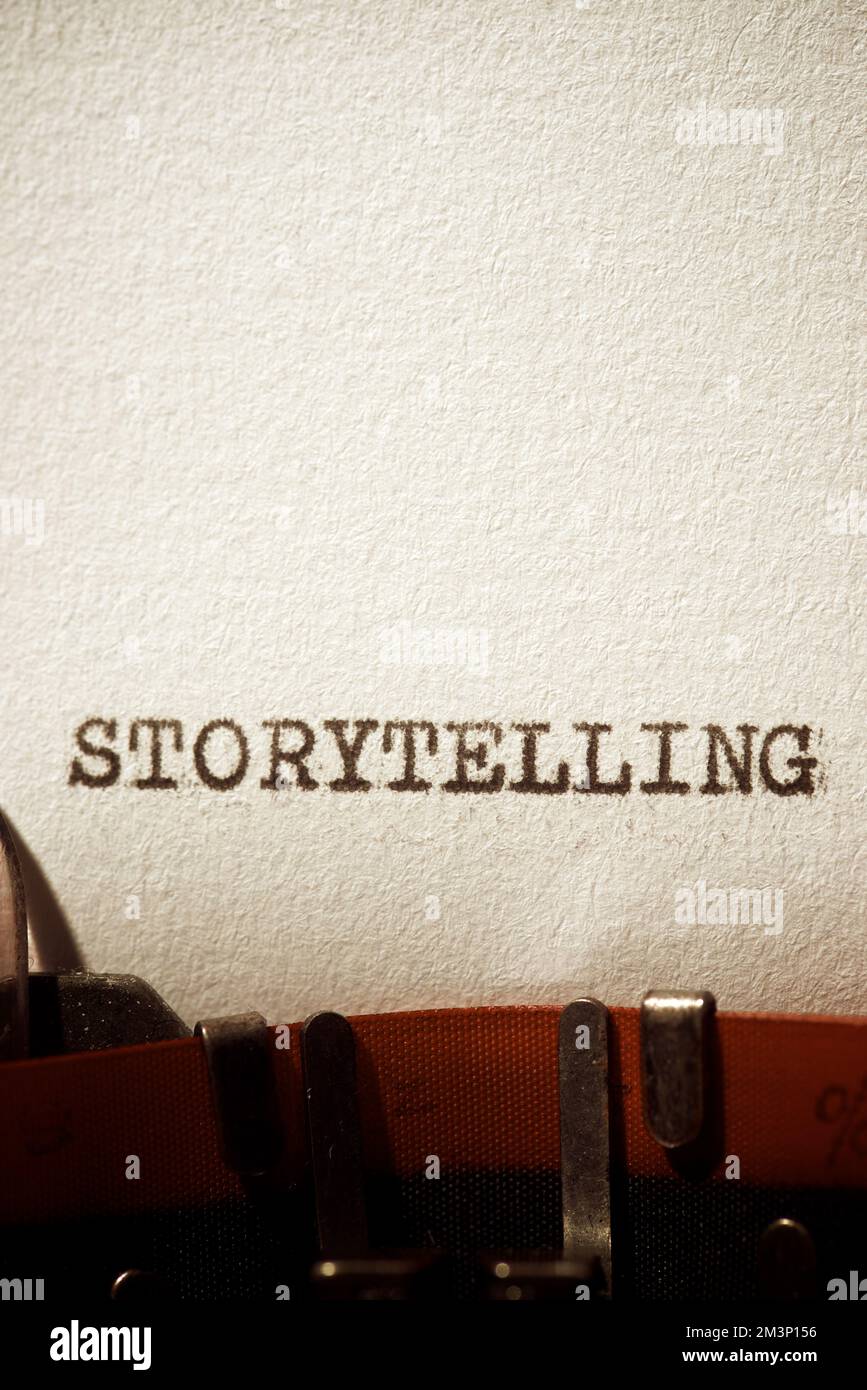 Storytelling word written with a typewriter Stock Photo - Alamy