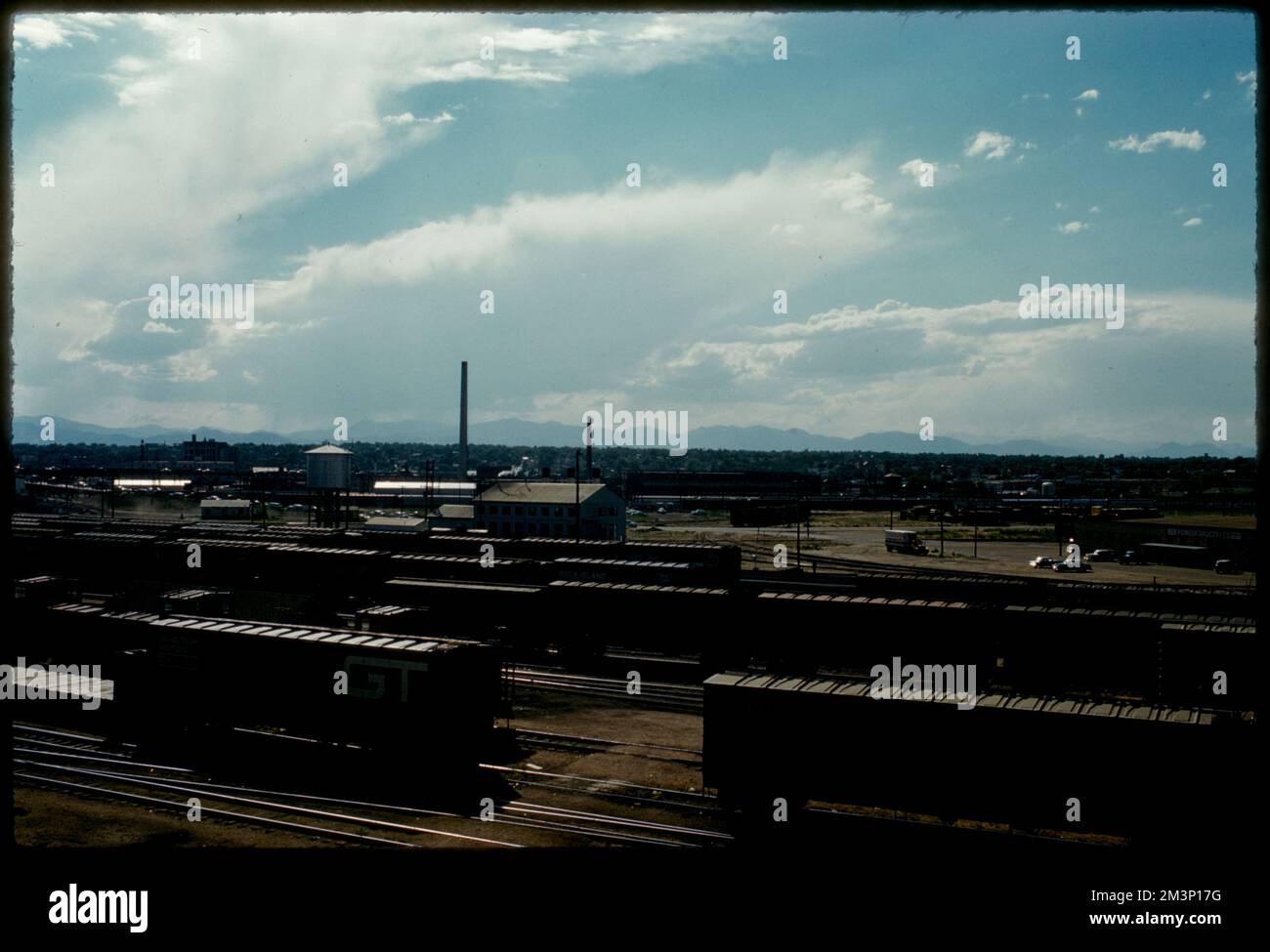 Railroad yard, Denver , Railroad shops & yards. Edmund L. Mitchell ...