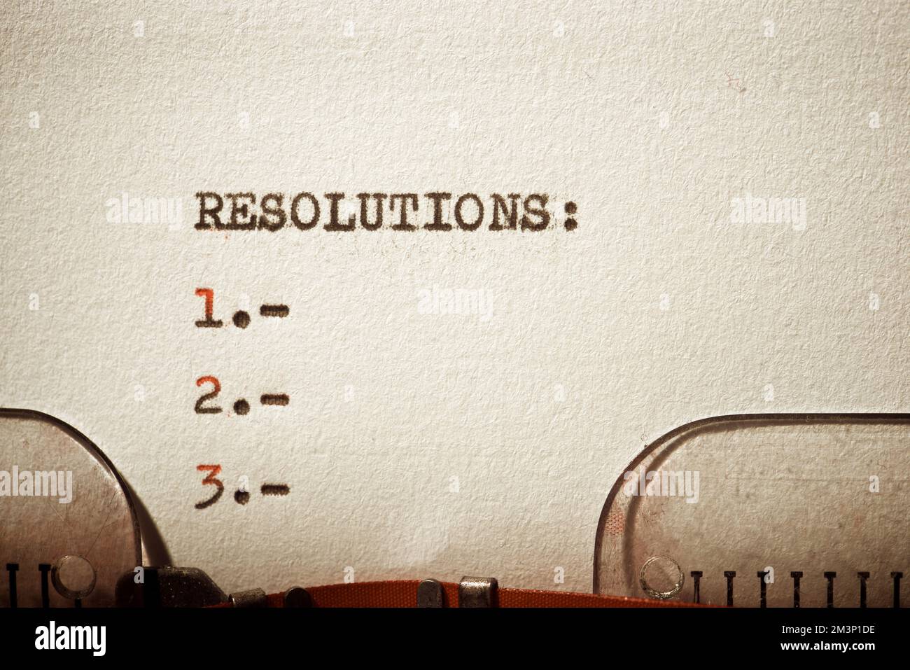 Resolutions word written with a typewriter Stock Photo - Alamy