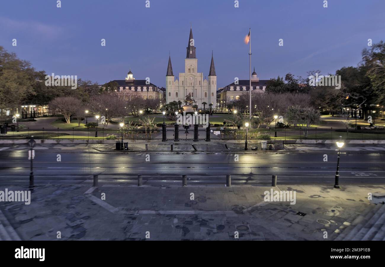 New Orleans St. Luis Cathedral early in the morning Stock Photo - Alamy