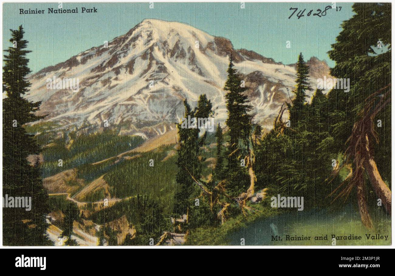 Rainier National Park, Mt. Rainier and Paradise Valley, Washington ...