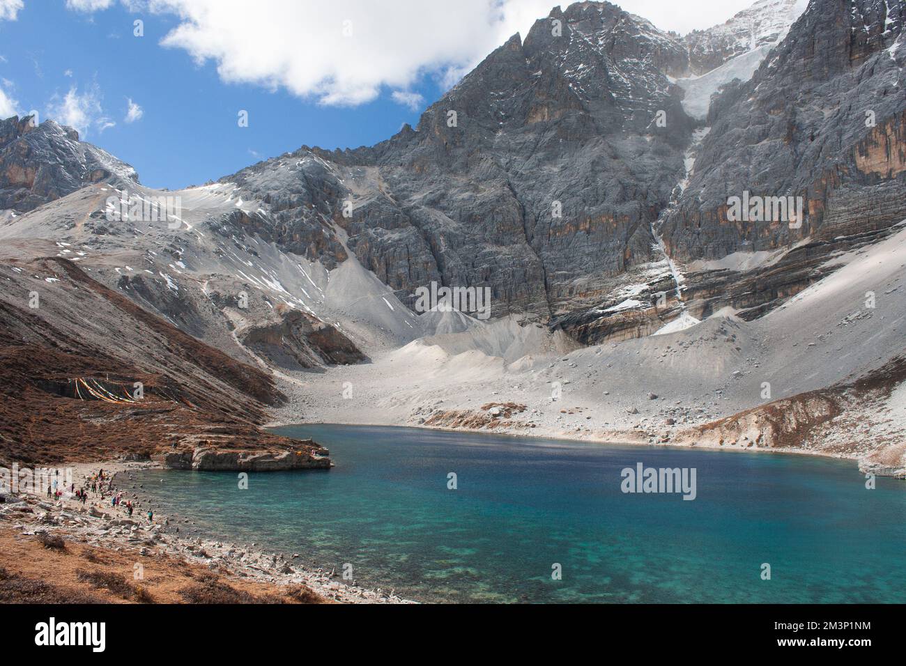 Five colour lake in Yading Nature Reserve , Daochen , China Stock Photo ...