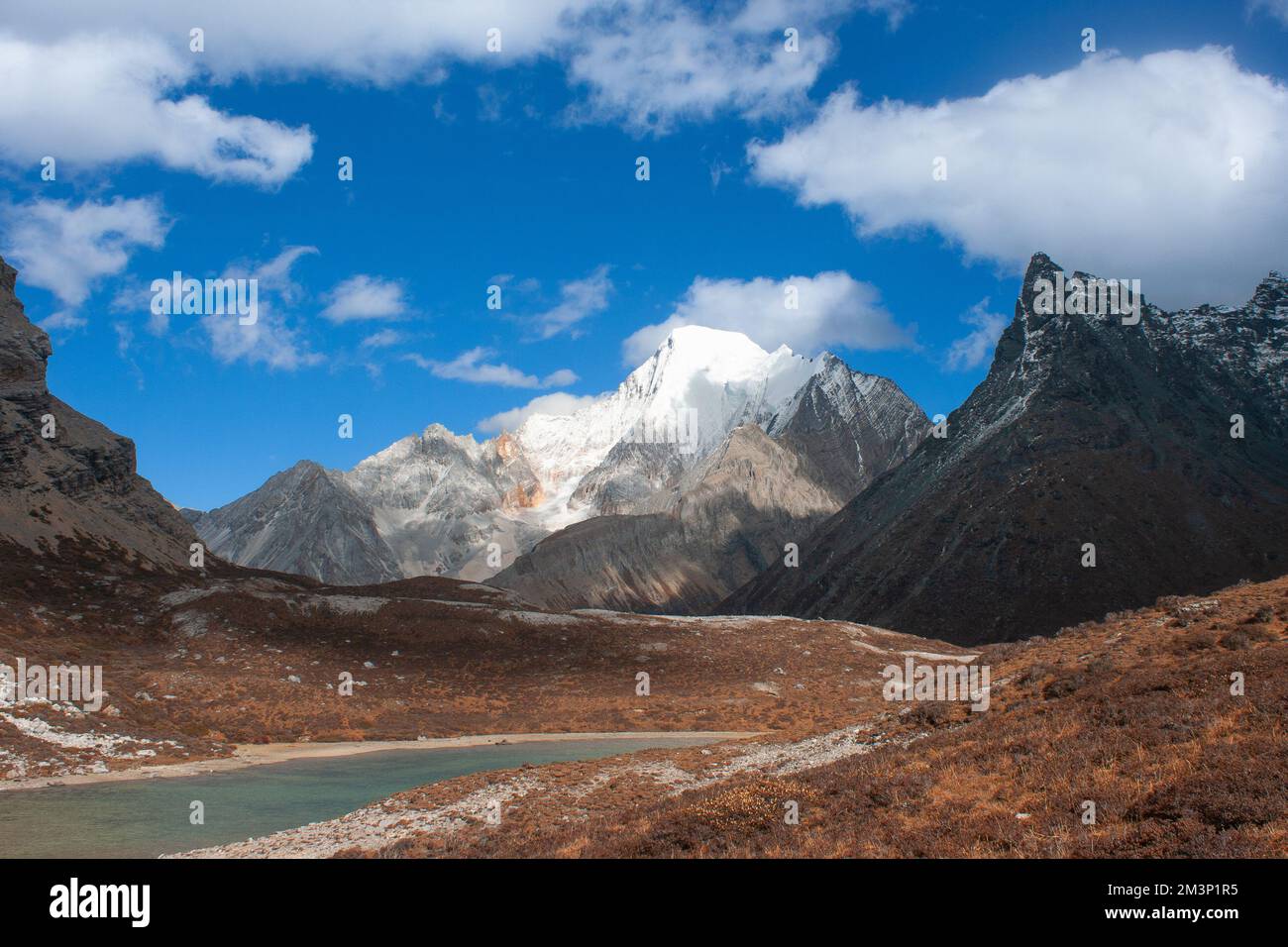 Five colour lake in Yading Nature Reserve , Daochen , China Stock Photo - Alamy