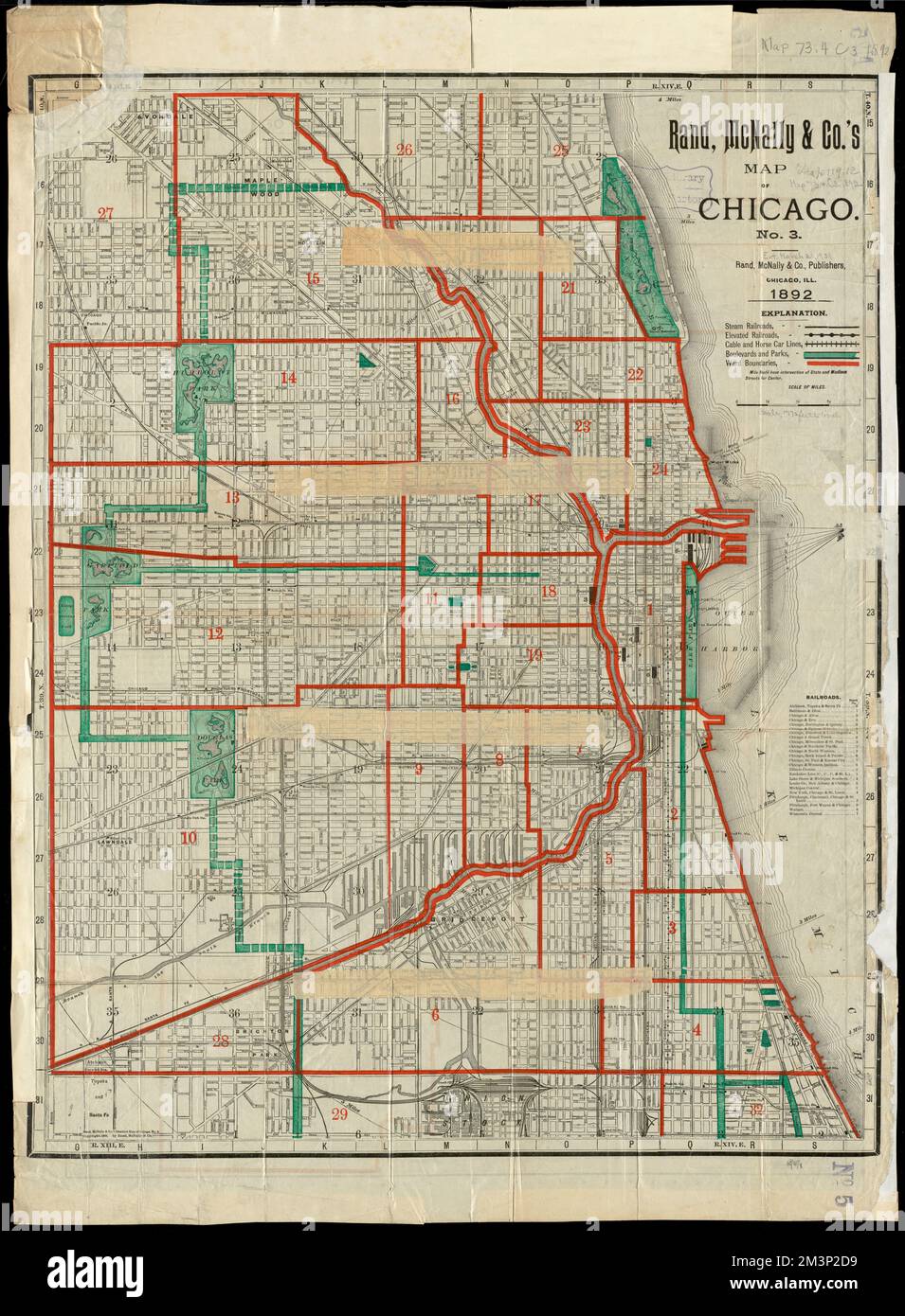 Rand McNally & Co.'s map of Chicago : no. 3 , Chicago Ill., Maps Norman ...