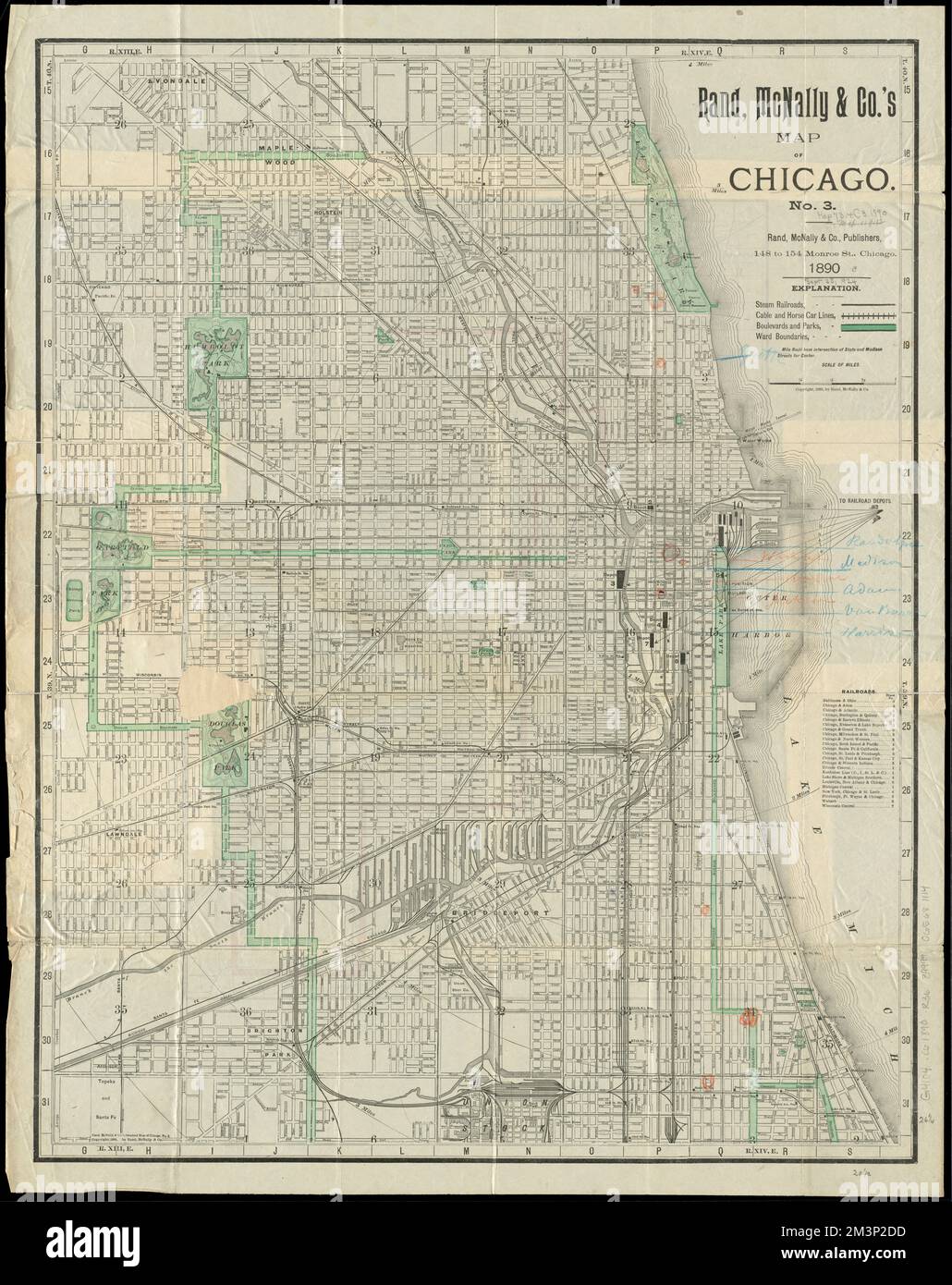 Rand McNally & Co.'s map of Chicago : no. 3 , Railroads, Illinois ...