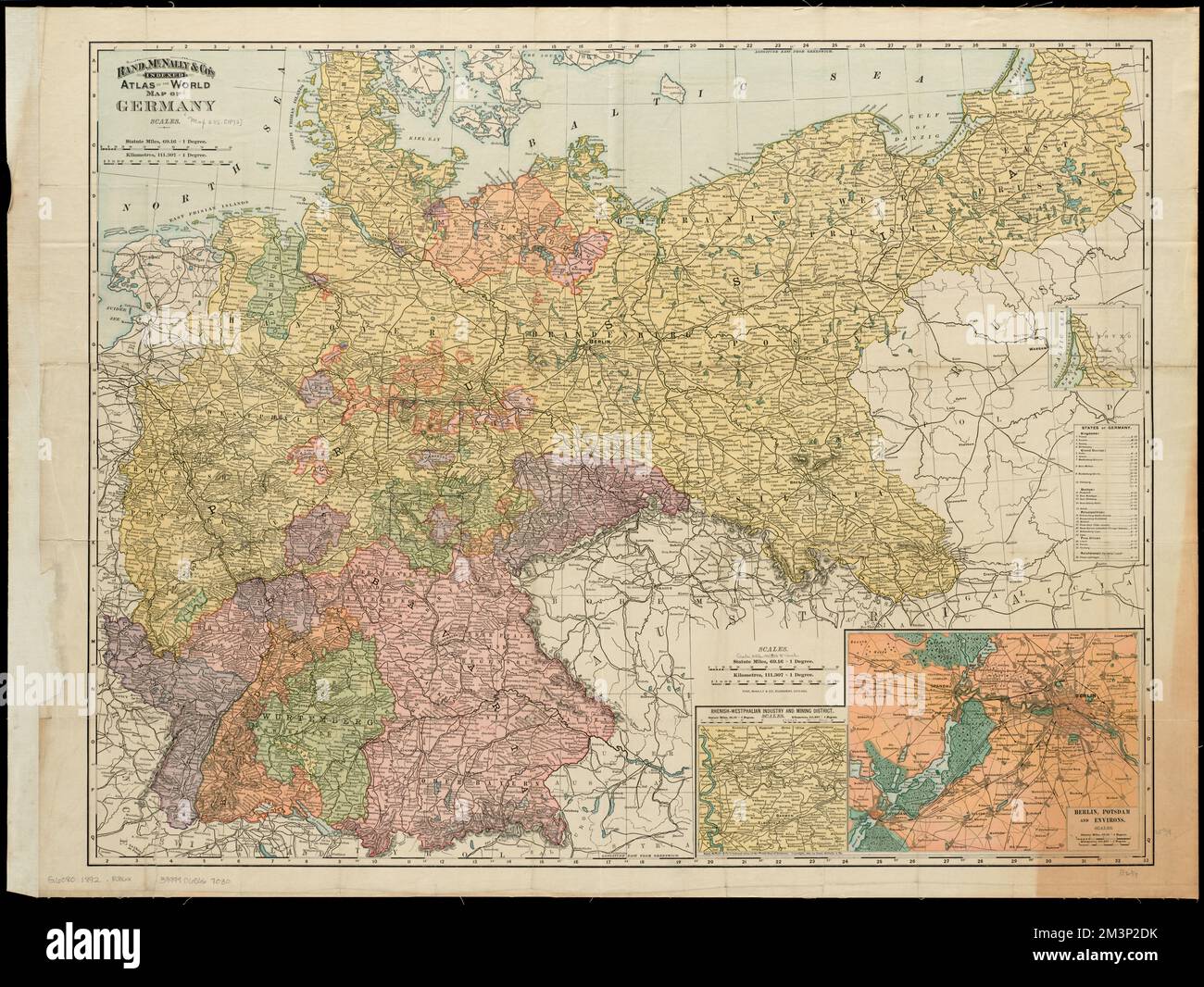 Rand, McNally & Co.'s indexed atlas of the world map of Germany ...