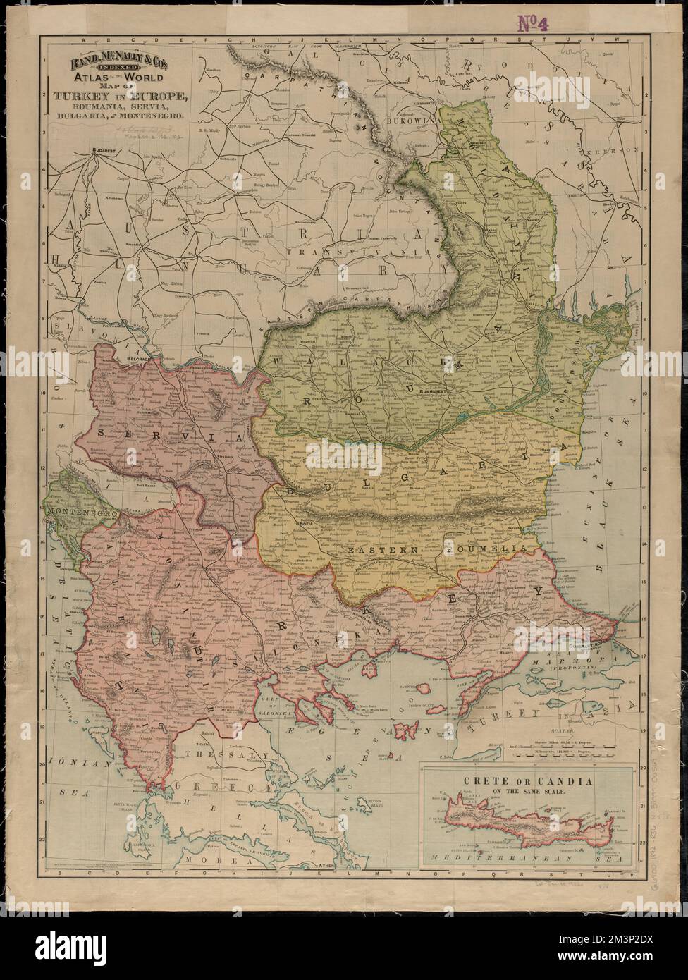 Rand, McNally & Co.'s indexed atlas of the world map of Turkey in ...