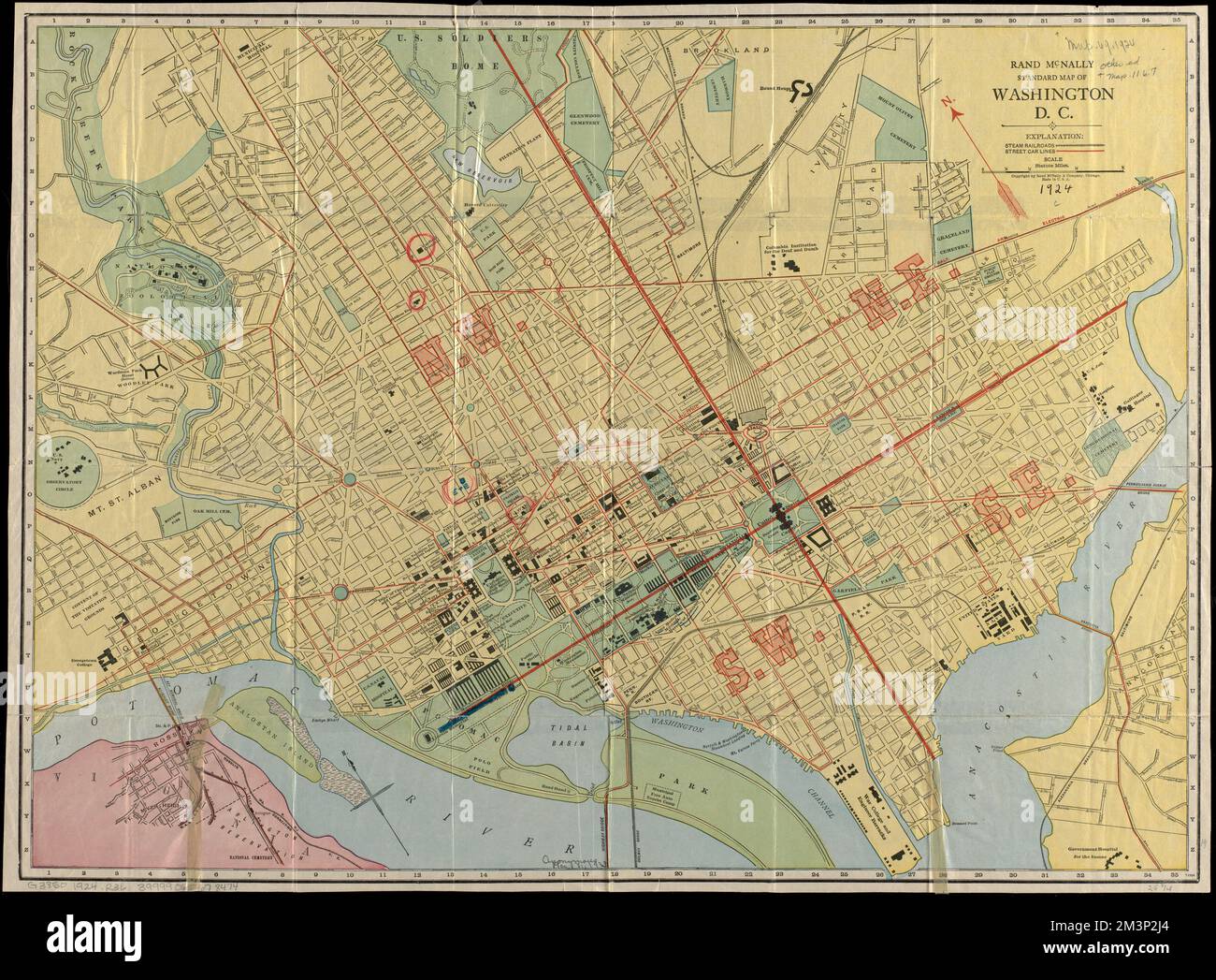 Rand McNally standard map of Washington D.C. , Washington D.C., Maps ...