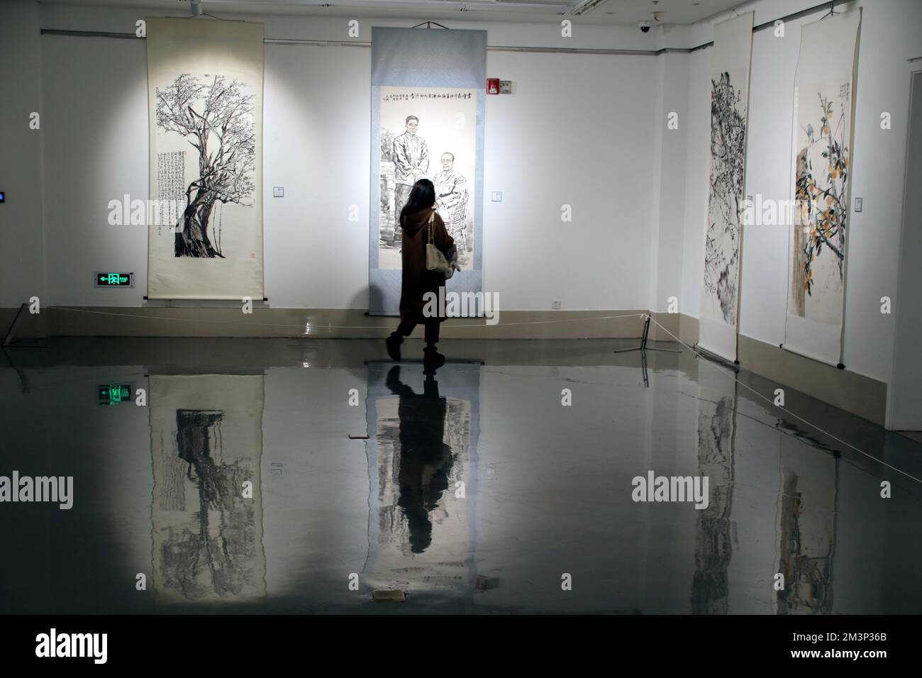 The audience visited the Ningbo Chinese Painting Suzhou Exchange ...