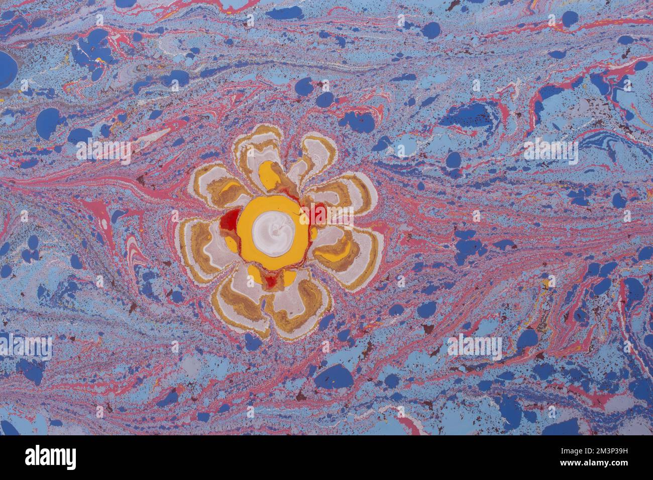 Abstract creative marbling pattern for fabric. Ebru marble effect ...