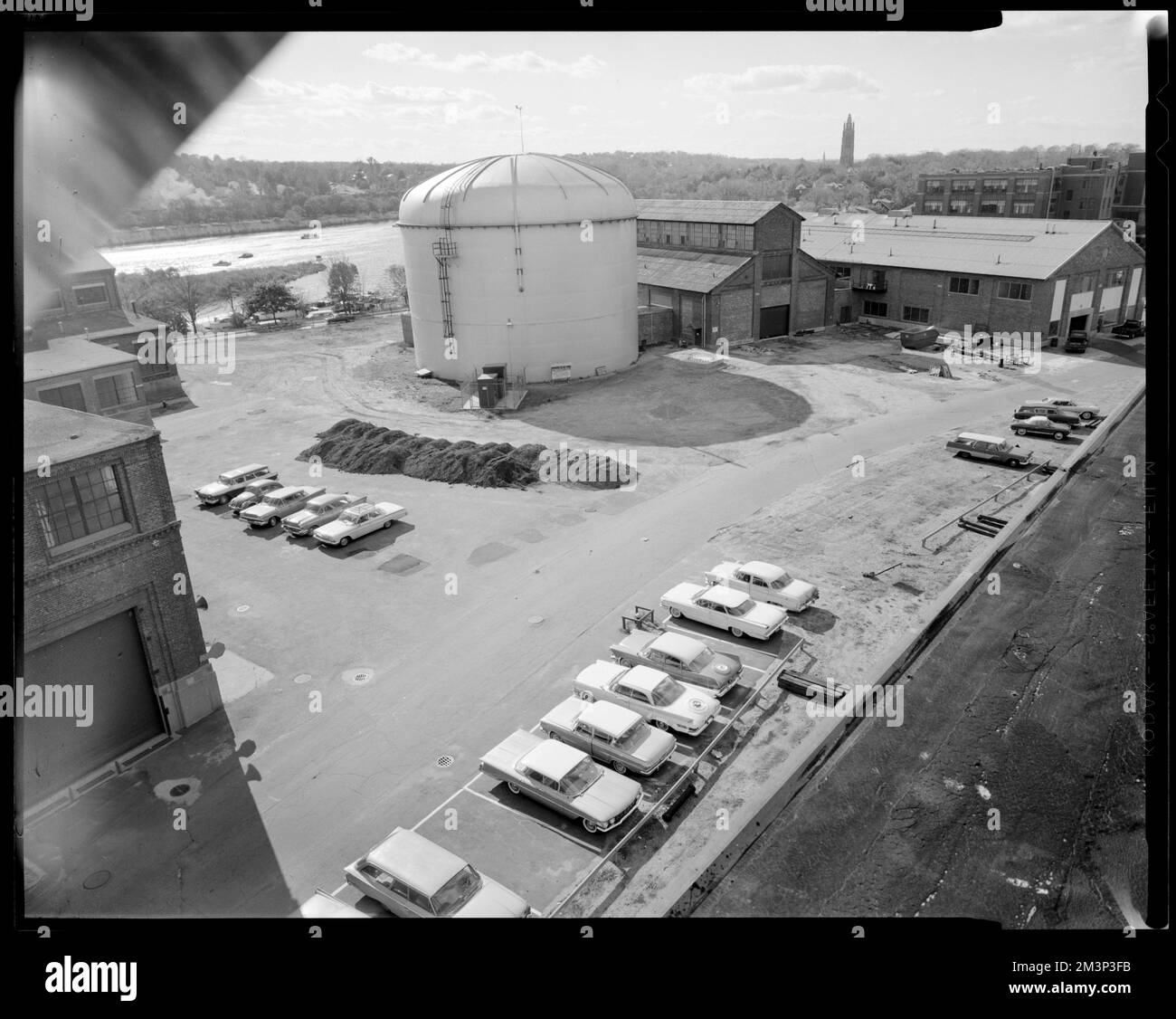 Reactor core and bldg 97 , Armories, Buildings, Parking lots, Watertown ...