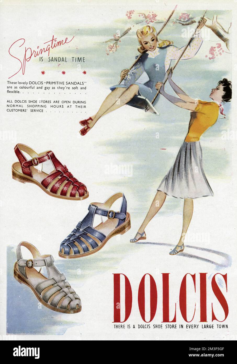 Advert for Dolcis shoes 1946 Stock Photo - Alamy