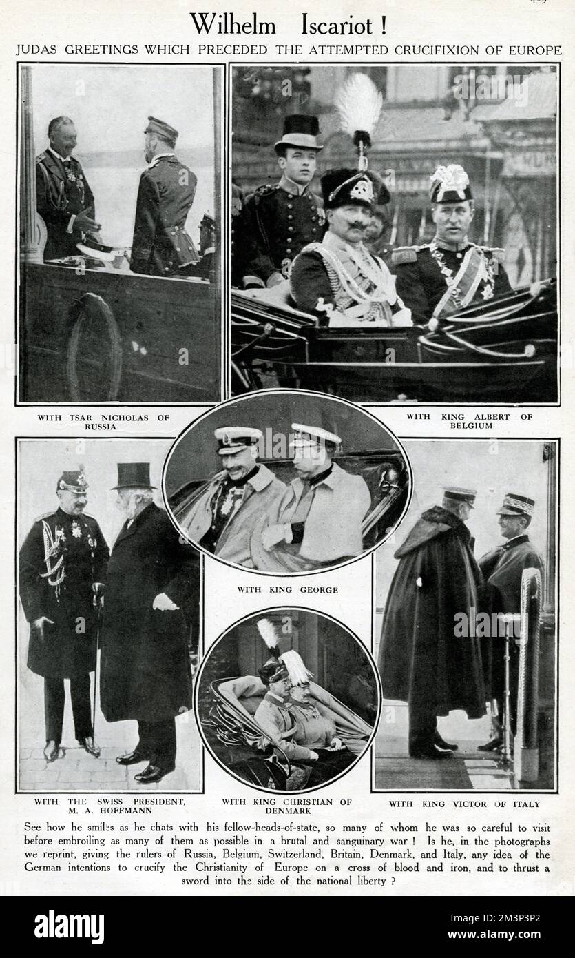 Kaiser Wilhelm with European heads of state before WW1 Stock Photo - Alamy